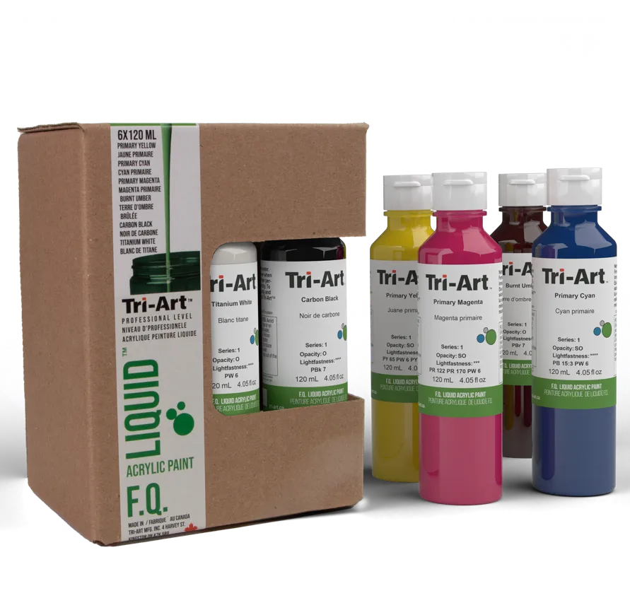 Tri-Art Liquid Acrylics - 6 Colour Sets | Art Noise