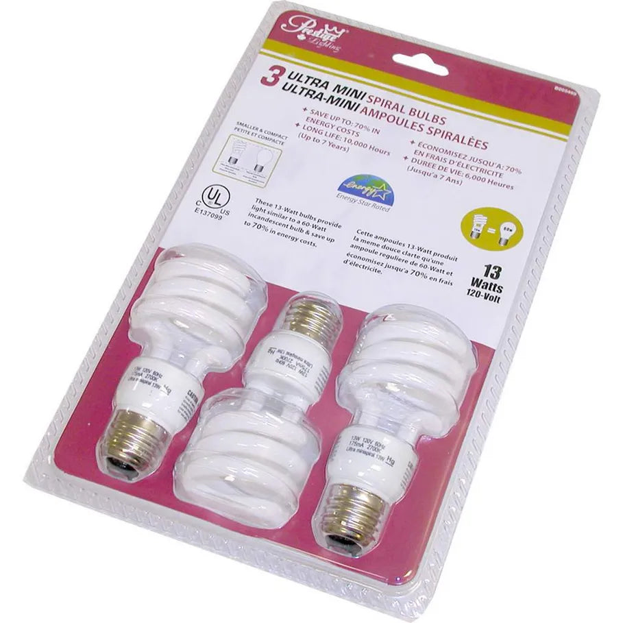 3 PC Ultra Mini Spiral Bulbs | Art Noise